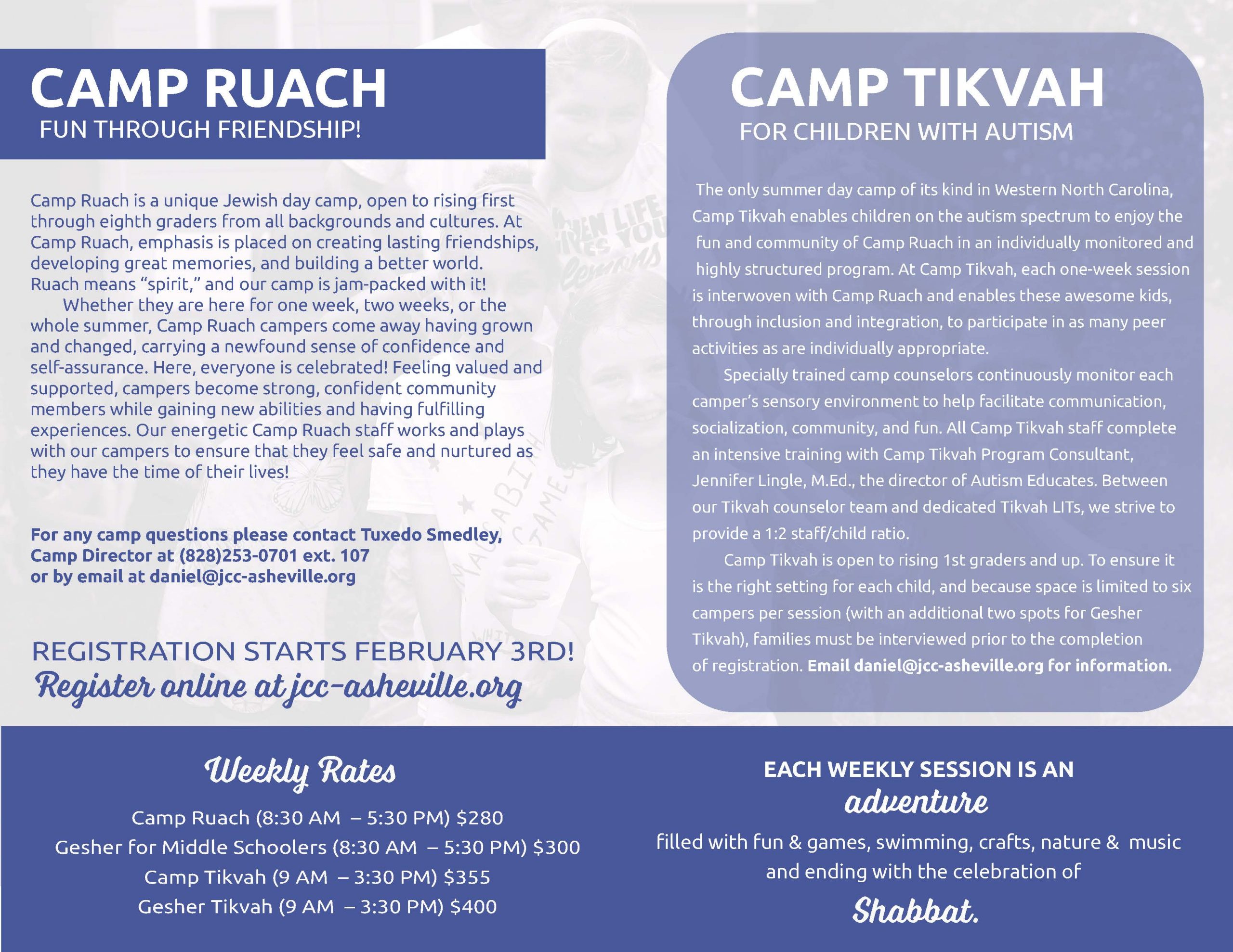 WEEKLY RATES - Asheville JCC